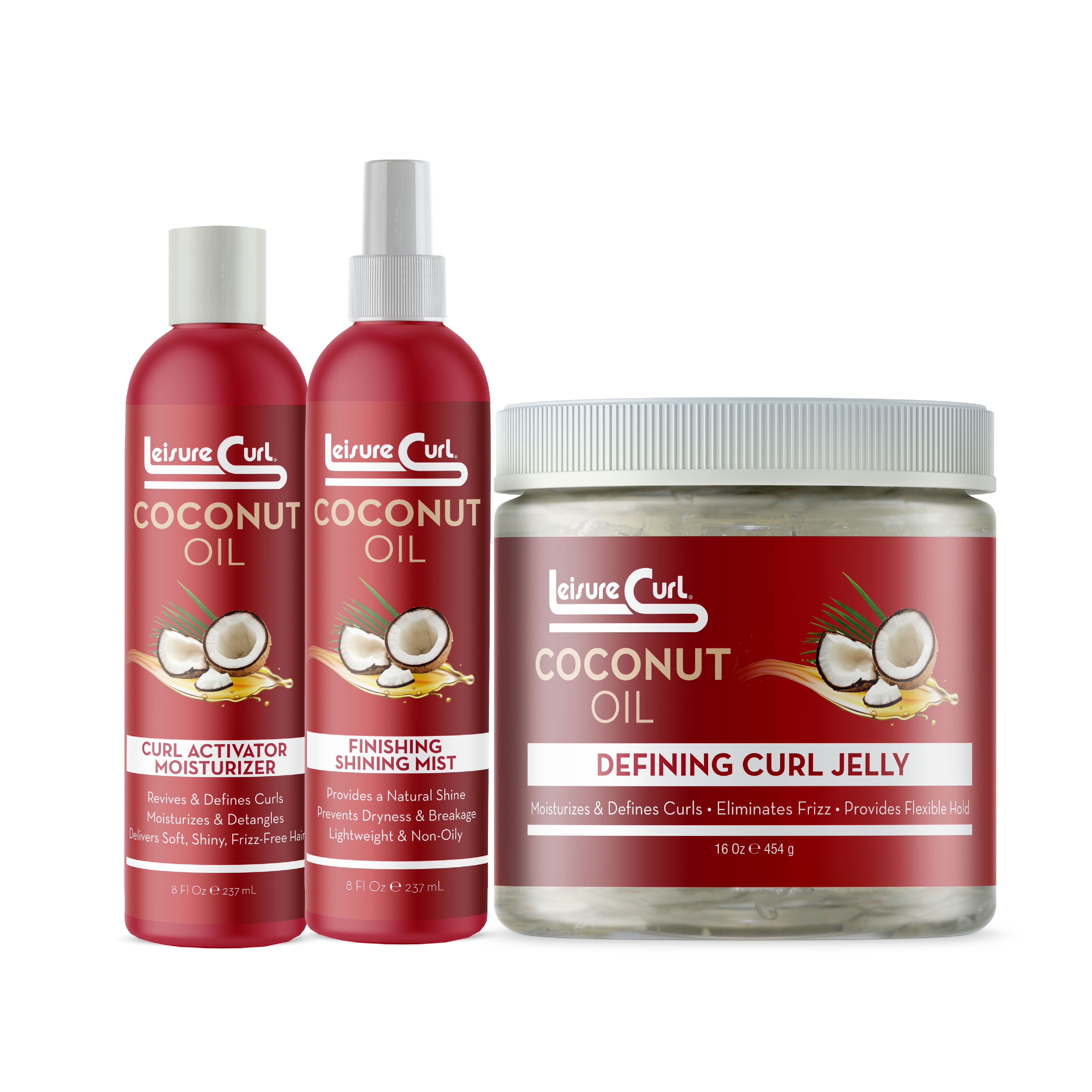 Leisure Curl Coconut Oil Styling Bundle | Curly Hair Products | AFAM